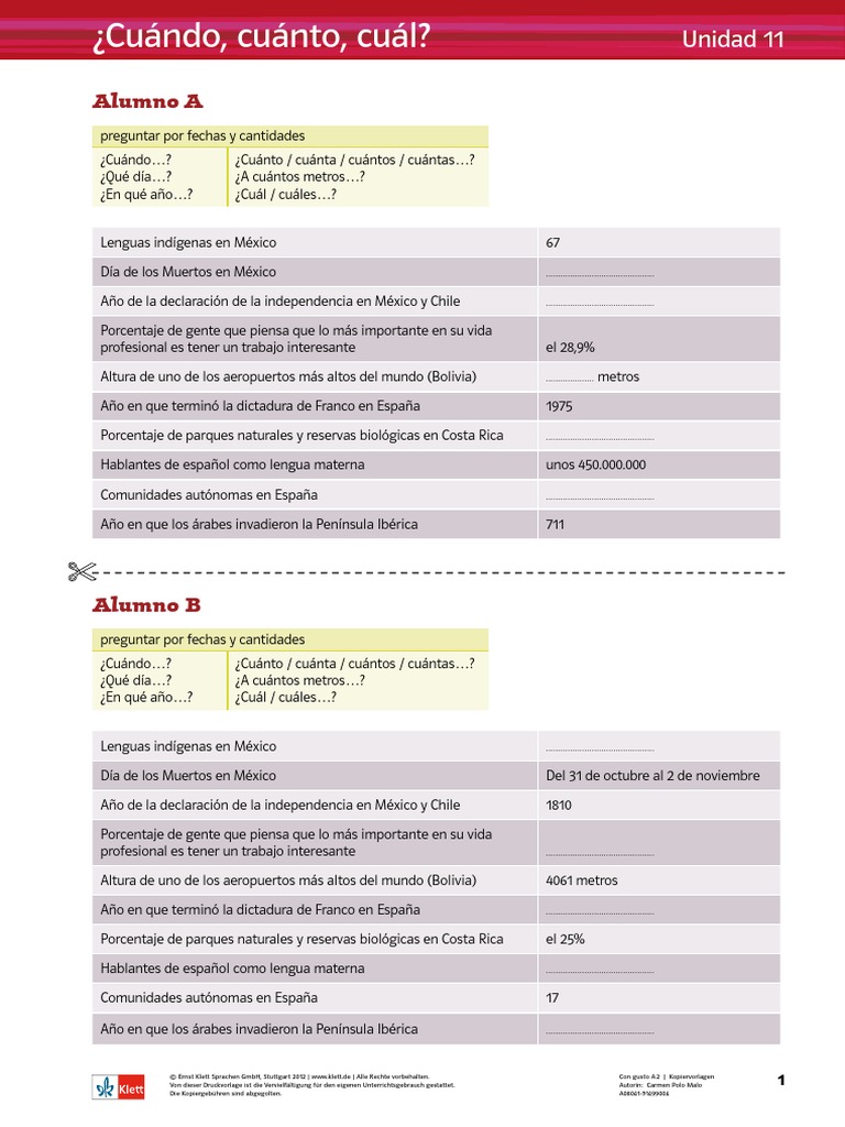 A08041-51499004 Con Gusto A2 Kopiervorlagen U11 EB | PDF | España | México