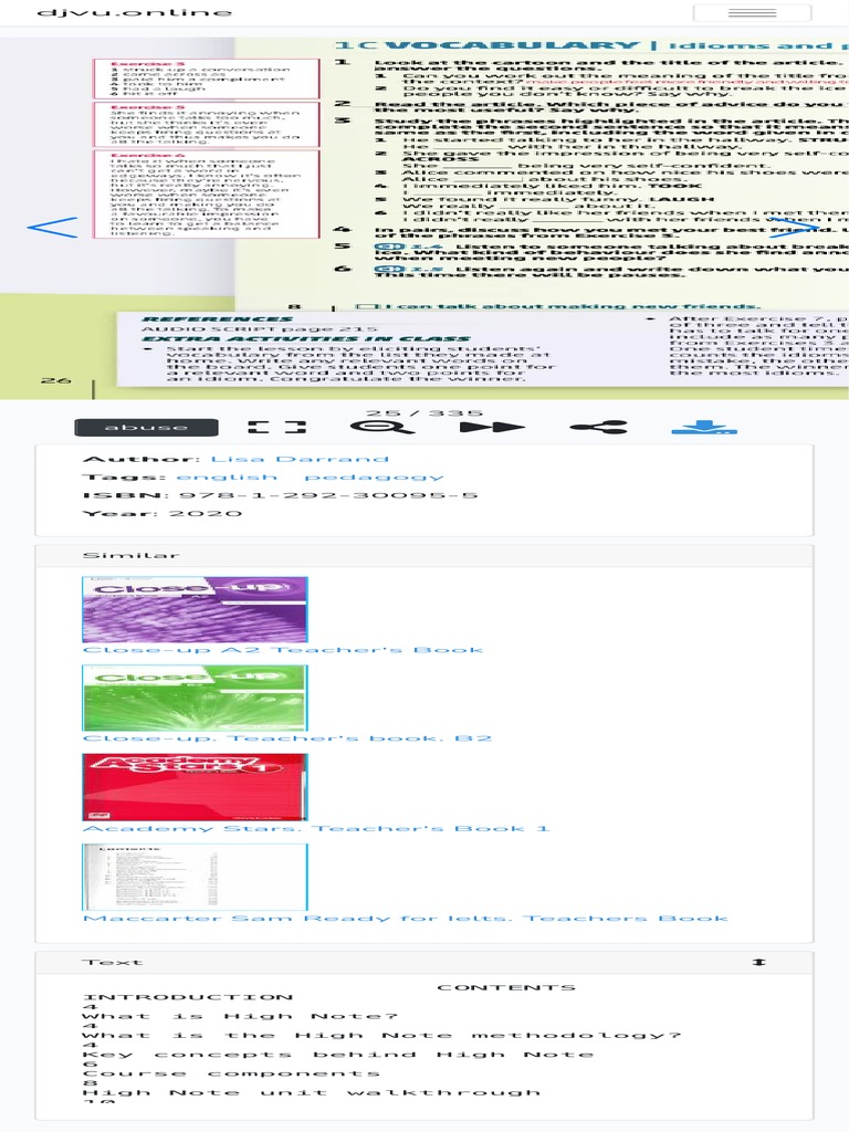 High Note 4. Teachers Book - Lisa Darrand | PDF