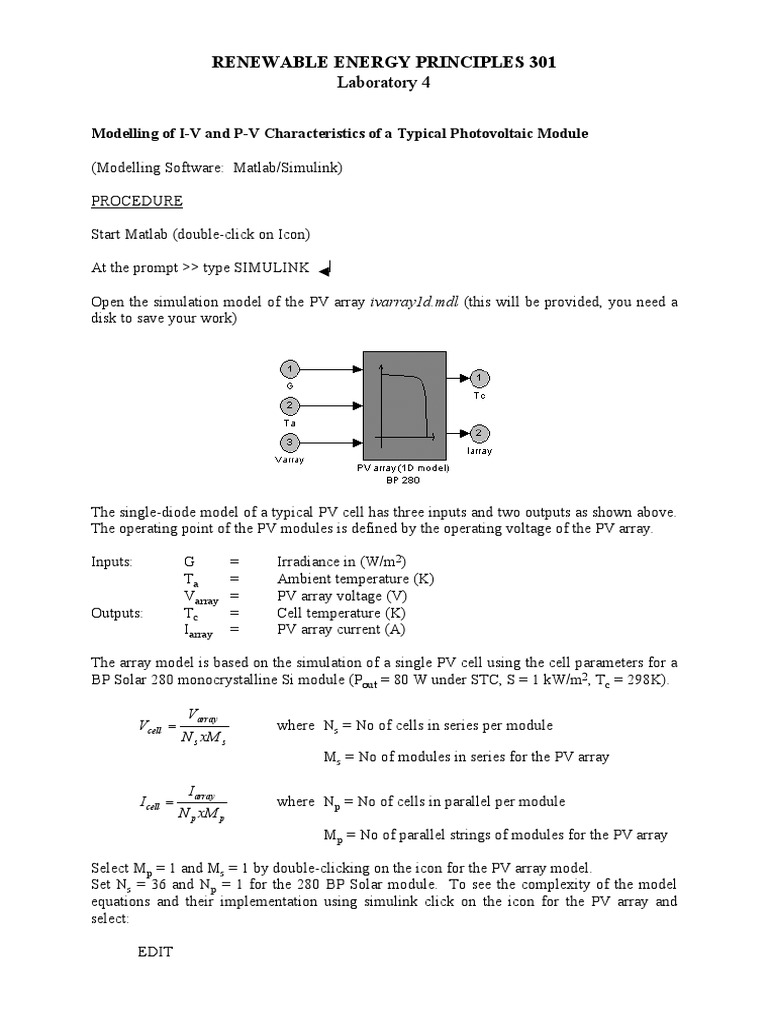 Photovoltaic Lab 4 PDF | PDF | Photovoltaics | Electronics