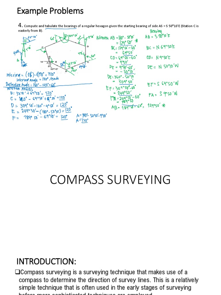 Compass Surveying | PDF | Compass | Surveying