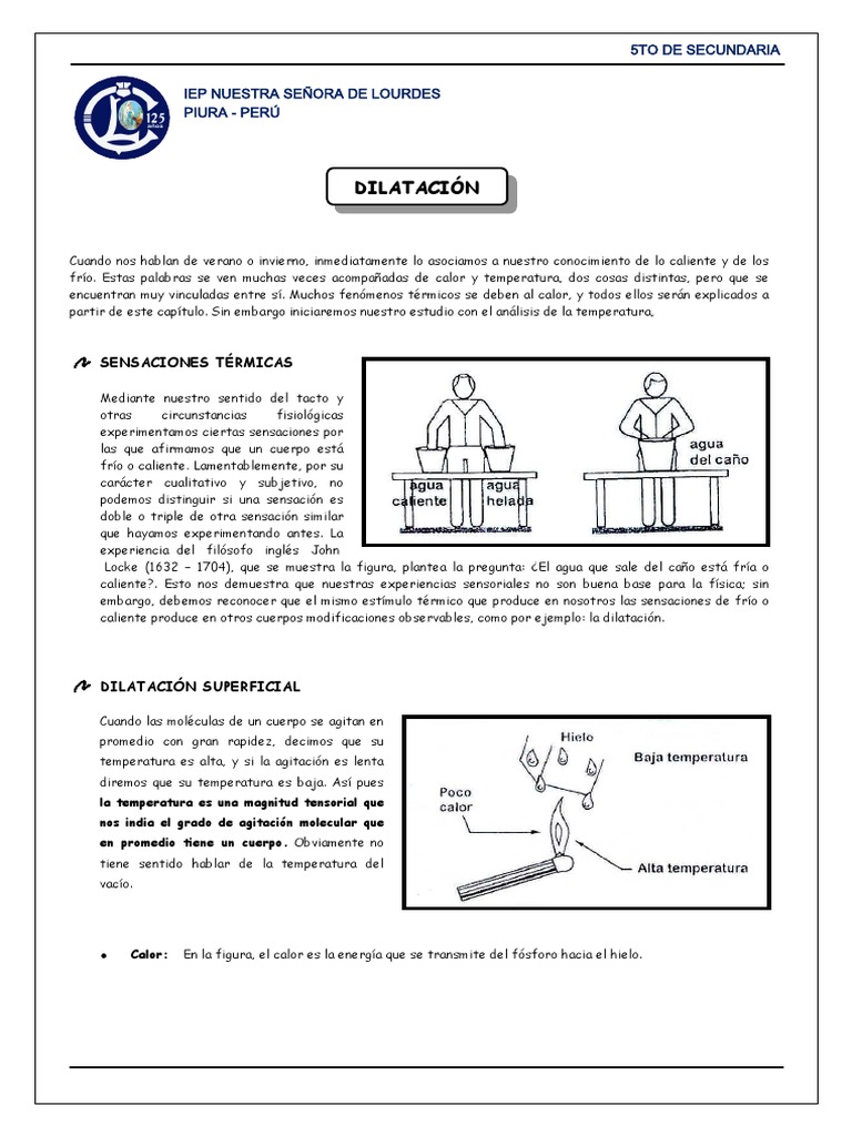 14 Dilatación | PDF | Expansión térmica | Calor