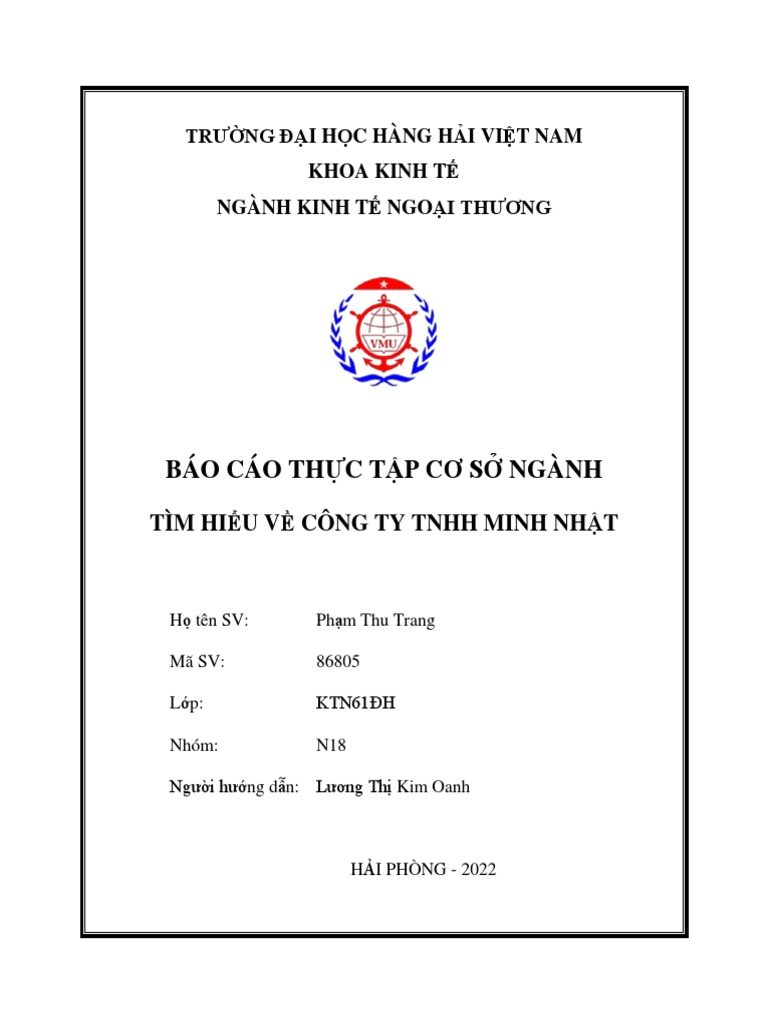 Báo Cáo TTCSN PH M Thu Trang 86805 Final | PDF