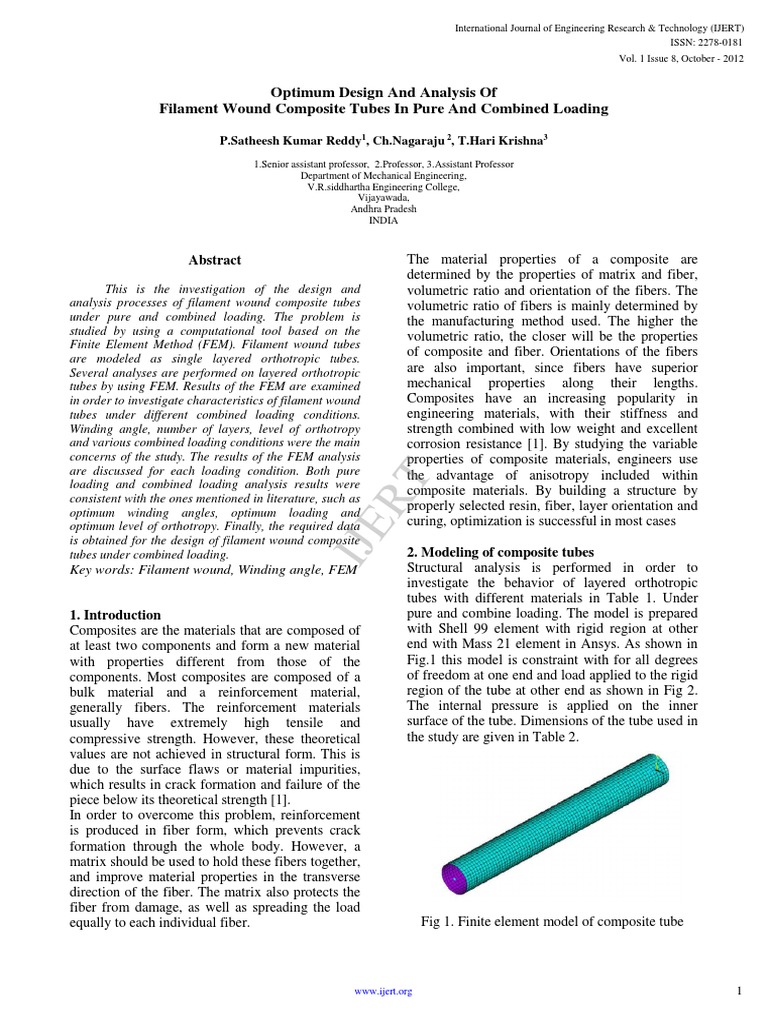 FRP Pipe Analysis | PDF | Composite Material | Stress (Mechanics)