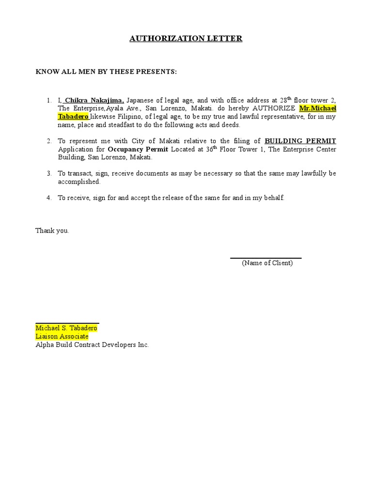 Authorization (Building Permit) | PDF