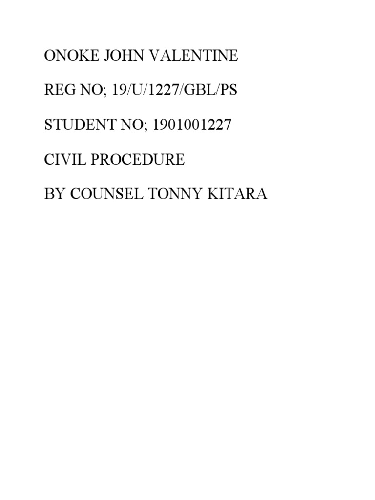 Onoke CPR | PDF | Lawsuit | Summons
