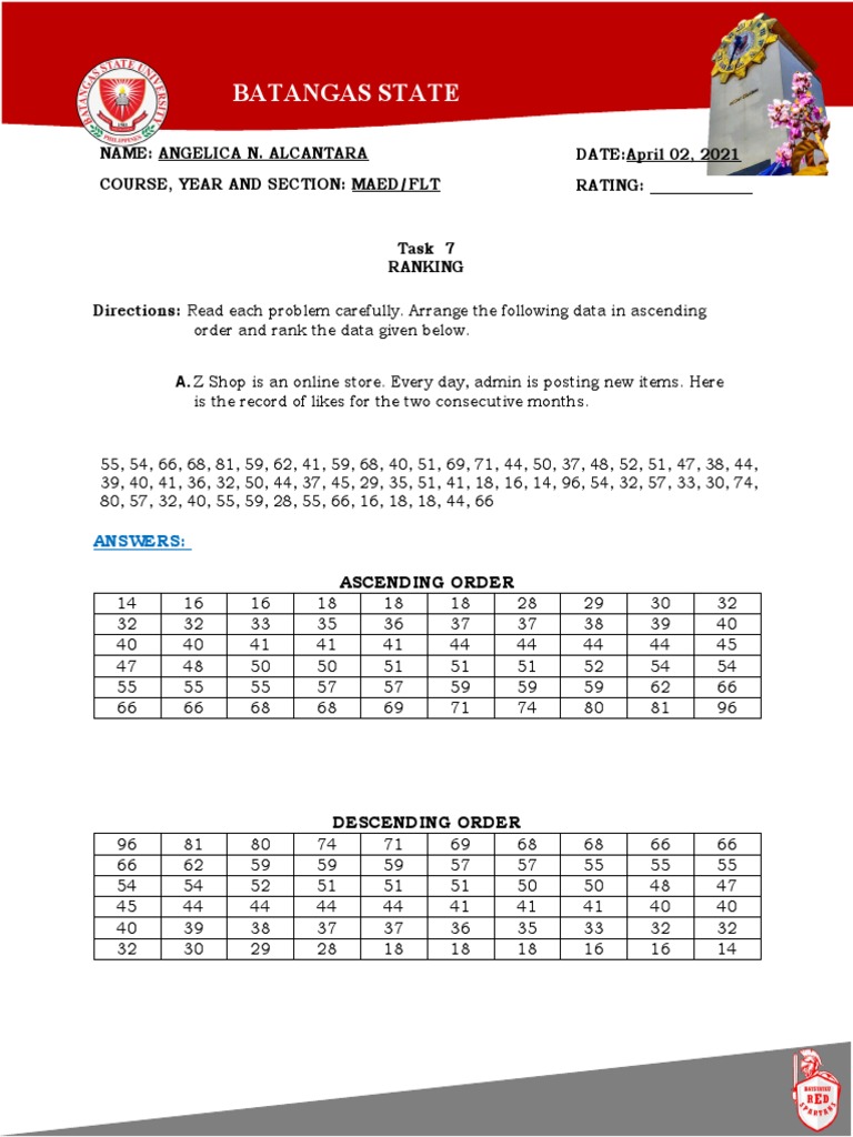 Task 7 Ranking Pdf Military Operations Battles