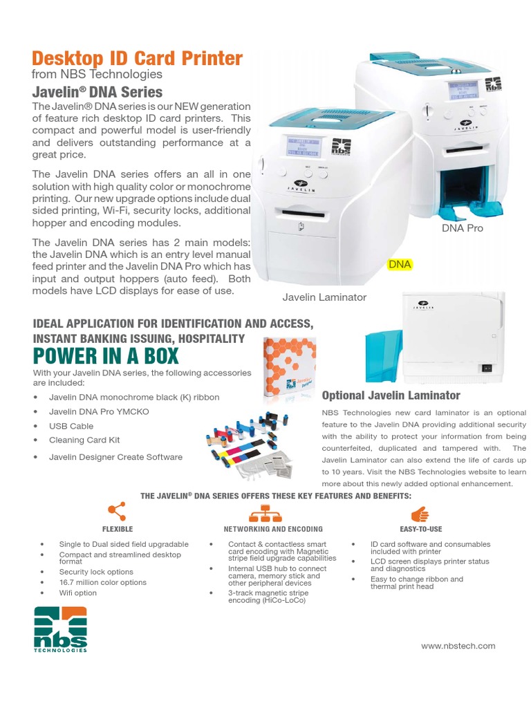 Javelin-DNA Dual Single Side | PDF | Printer (Computing) | Classes Of Computers