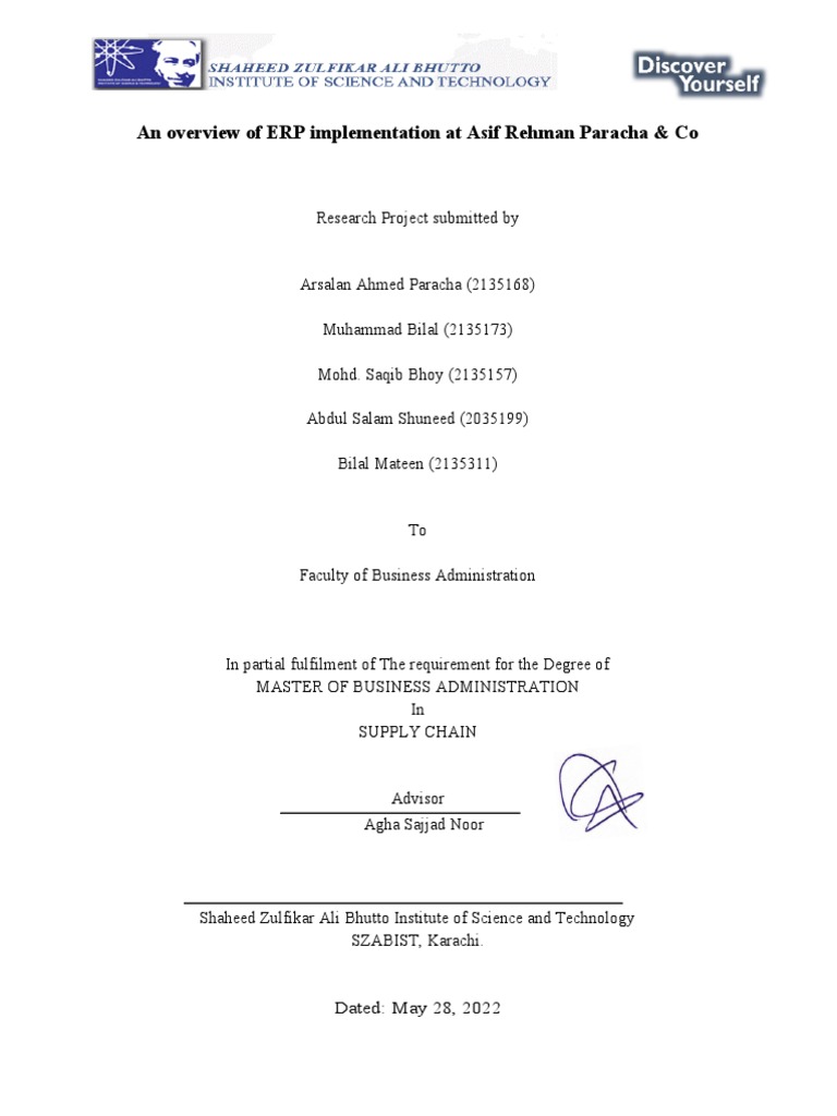 BRP 1 | PDF | Enterprise Resource Planning | Supply Chain