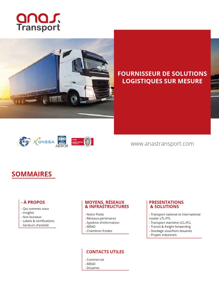 Anass Trans BR 06 Small Forme Final | PDF | Transport | Logistique