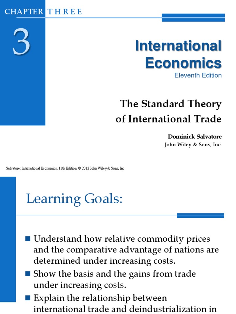 International Economics: The Standard Theory of International Trade ...