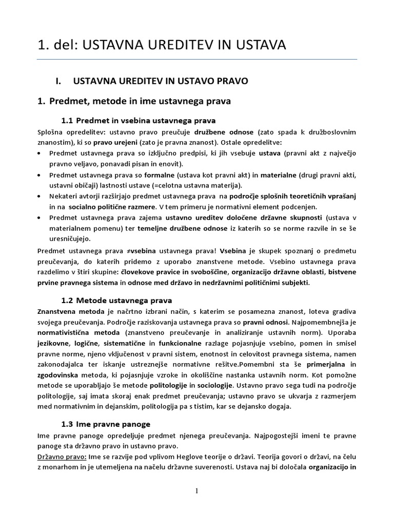 Skripta Za Ustavno Pravo | PDF
