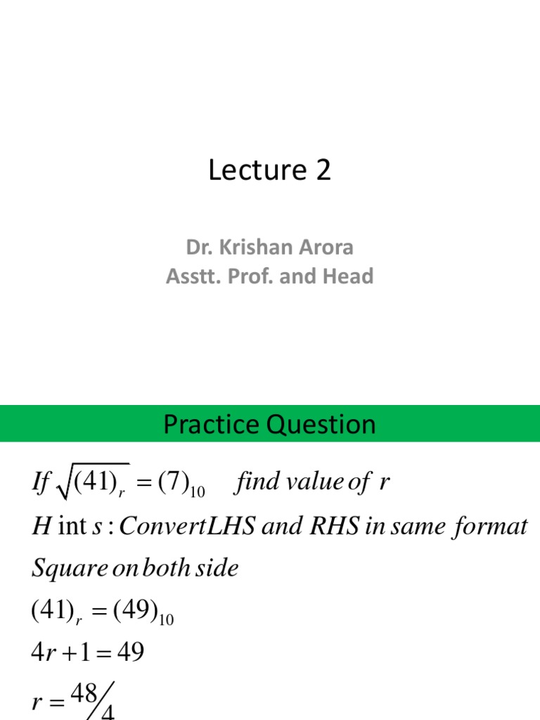 Convert between number systems lecture | PDF | Decimal | Mathematics