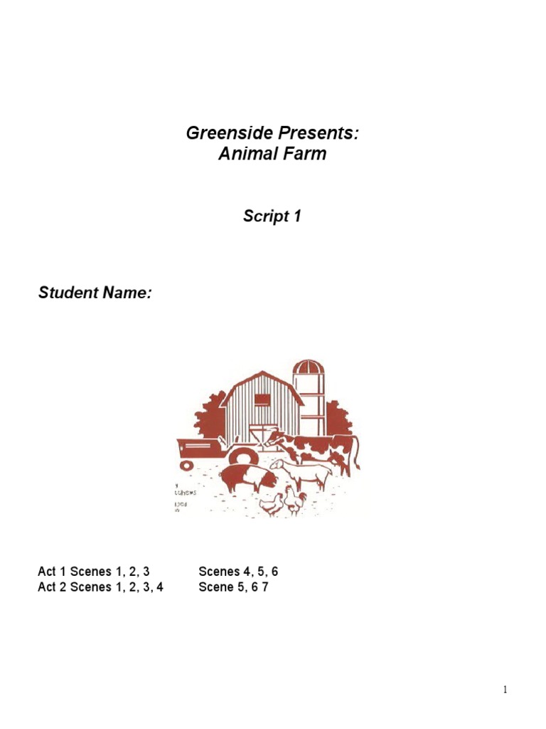 Animal Farm Script 4 PDF Free | PDF | Chicken