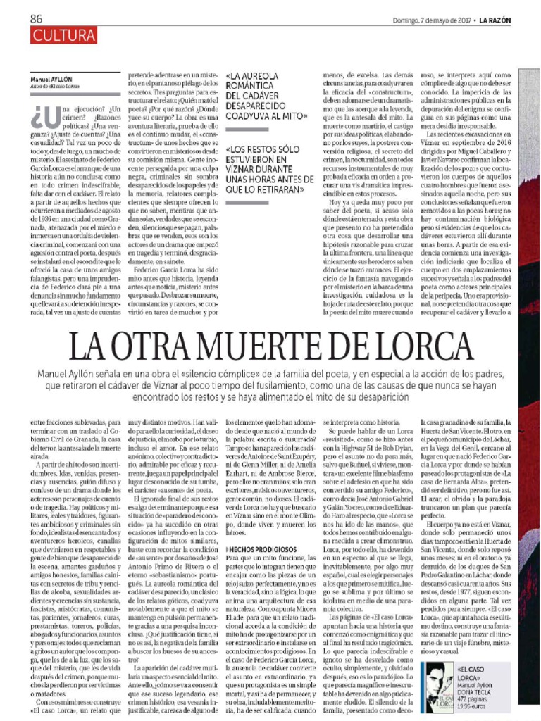 Manuel Ayllón LARAZON-EL-CASO-LORCA | PDF