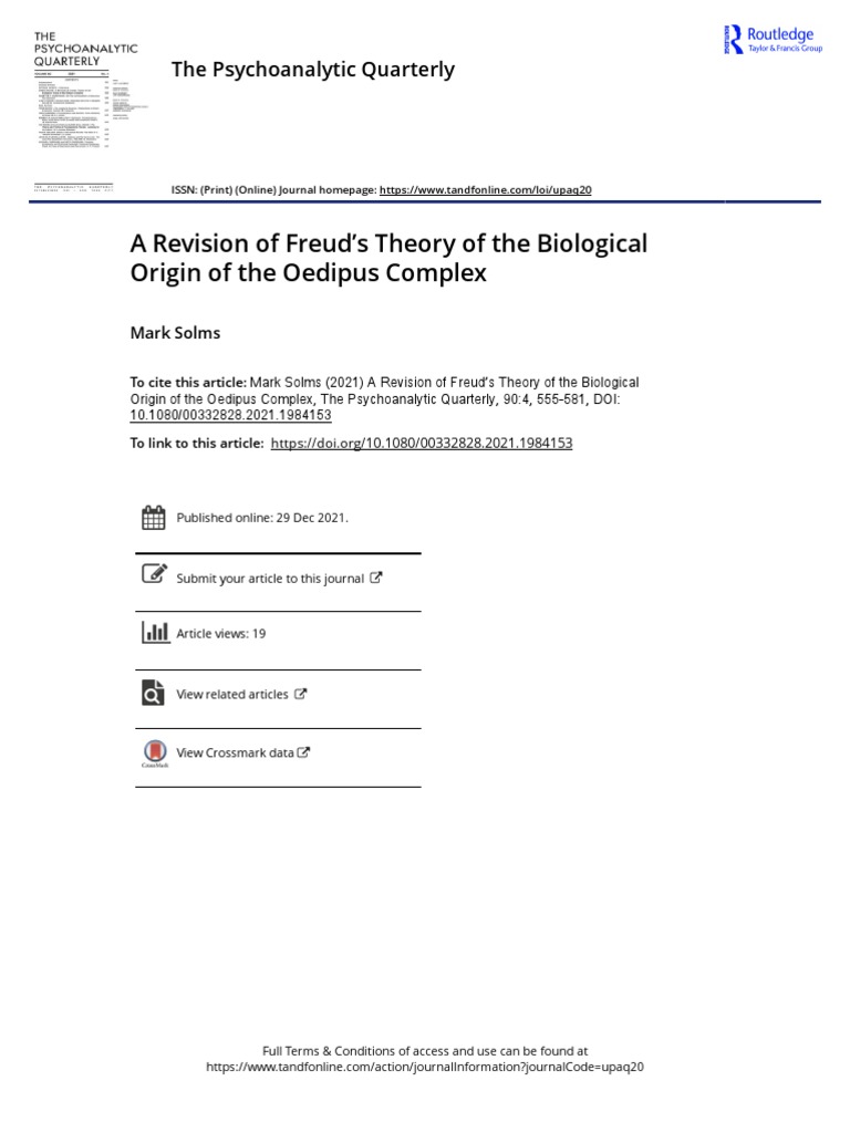 Revising Freud's Oedipus Complex Theory | PDF | Oedipus Complex ...