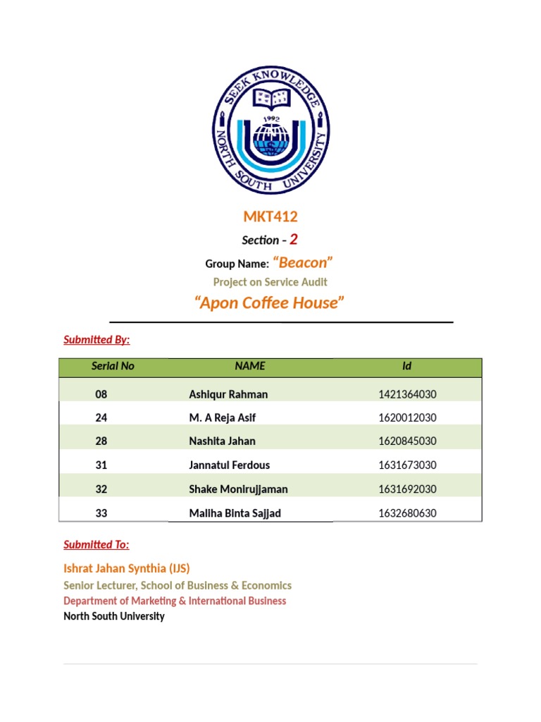 MKT412 S 2 Apon Coffee House - Docx-1 | PDF | Coffee