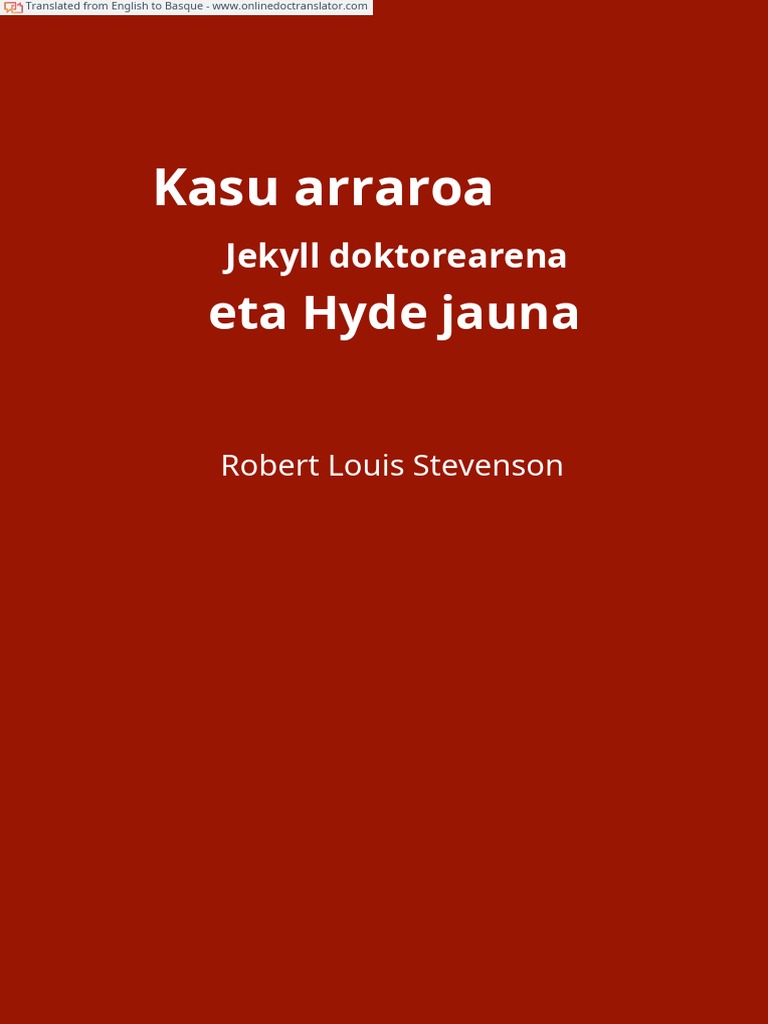Jekyll and Hyde Text - En.eu | PDF