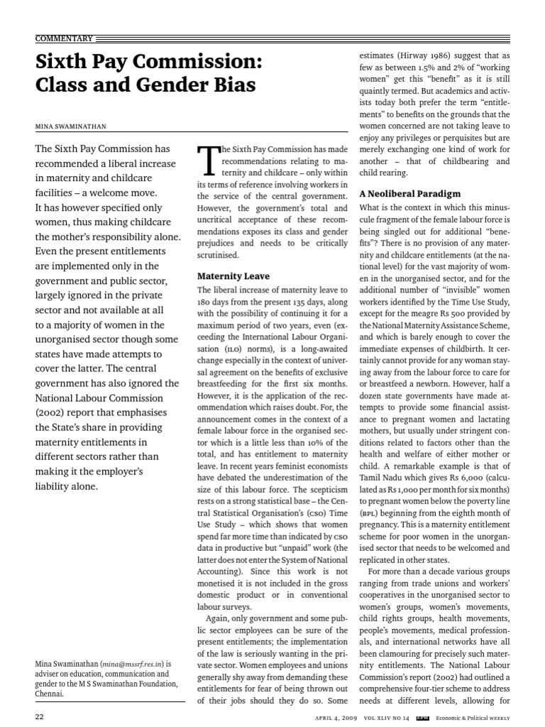 6th Pay Commission | PDF | Leprosy | Child Care