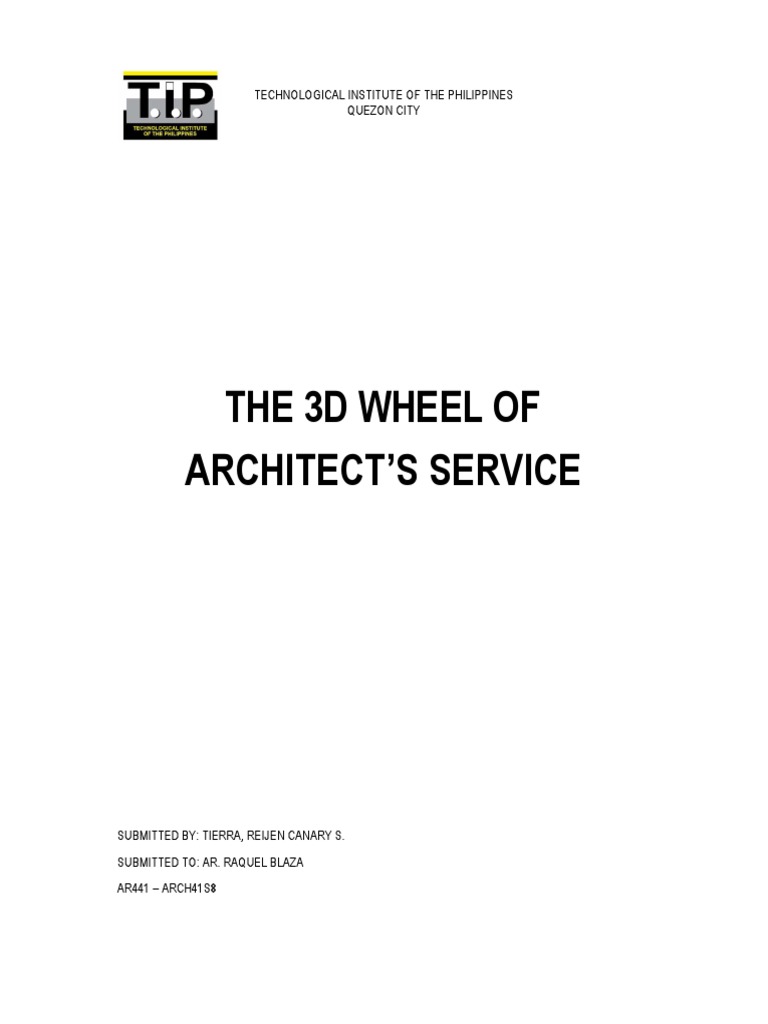 TIERRA - REIJEN - S - Ass2 - The 3D Wheel of Architect's Services - Module2 | PDF | Architect ...