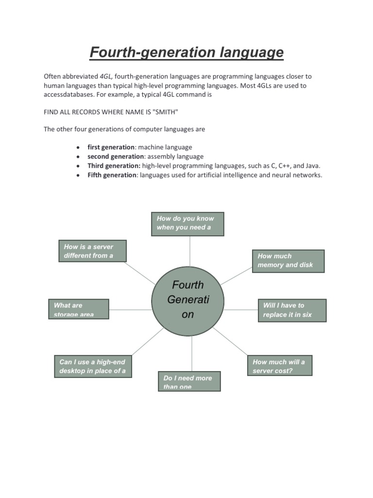 Fourth Generation Language | PDF | Server (Computing) | Computer Data ...