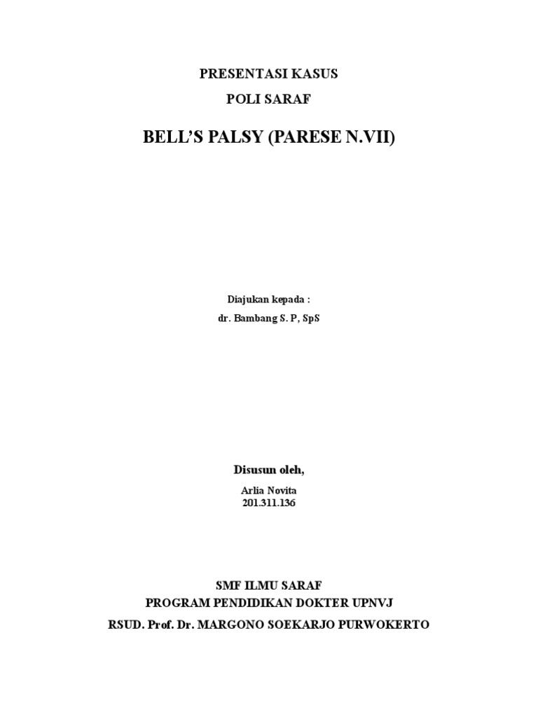 Presus Bell's Palsy | PDF