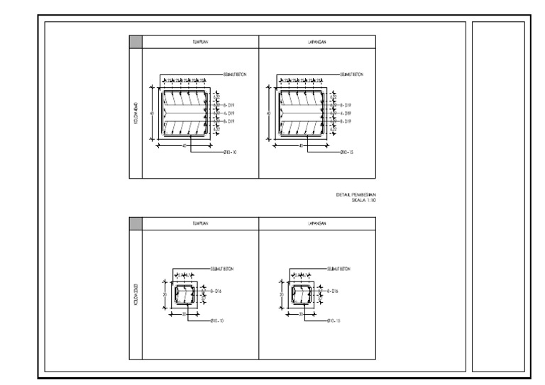 Detail Pembesian Struktur 01 | PDF