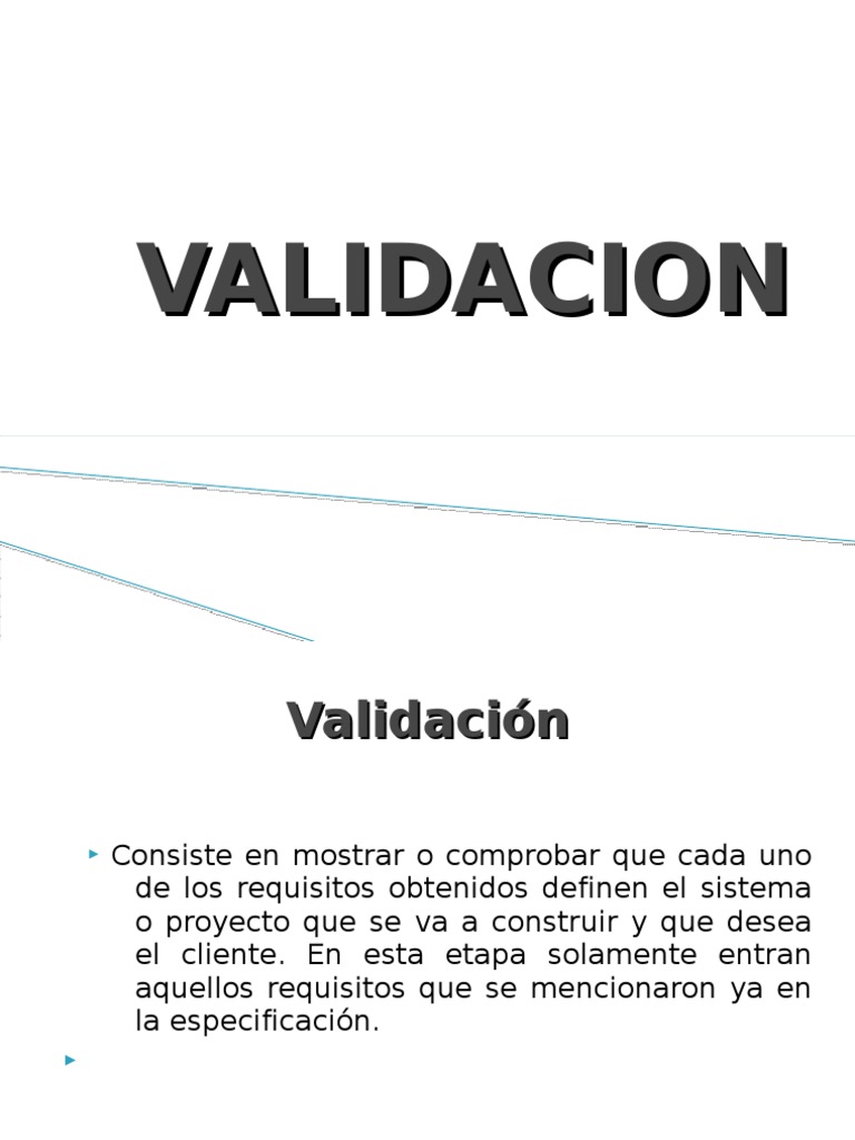 VALIDACION | PDF