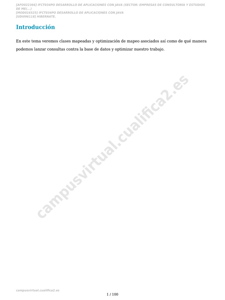 HIBERNATE | PDF | SQL | Objeto (informática)