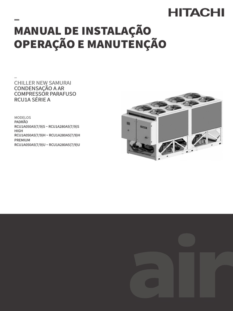 Manual de Instalação Operação E Manutenção: - Chiller New Samurai ...