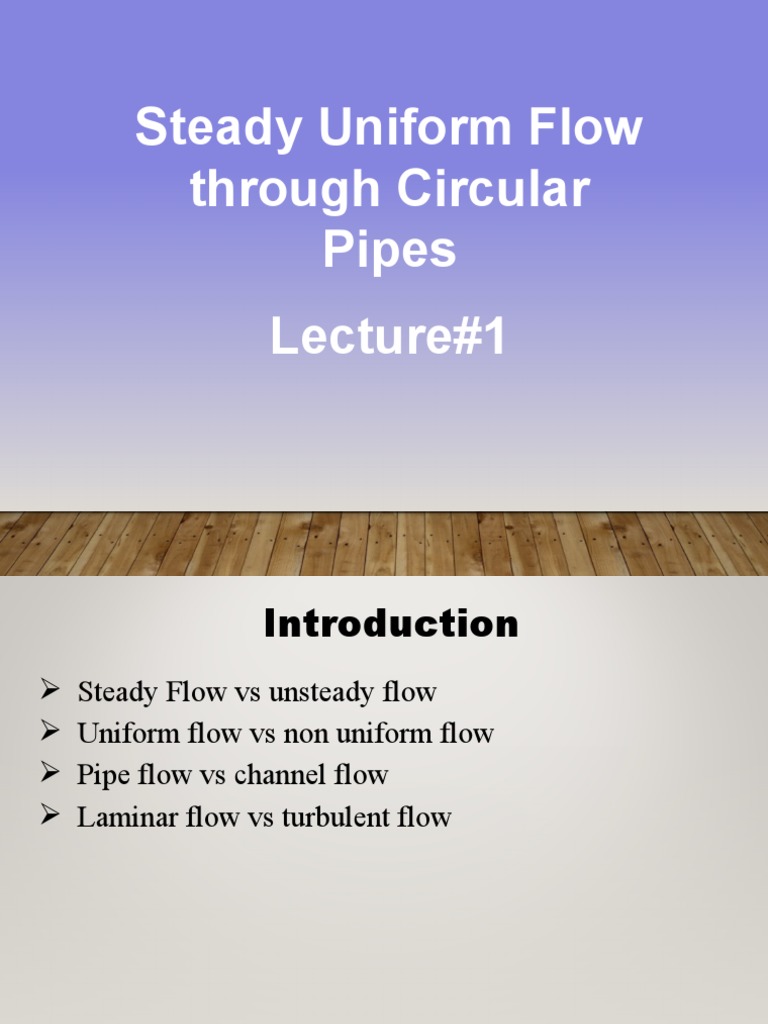 Lec 1 Pipe Flow Updated | PDF | Fluid Dynamics | Boundary Layer