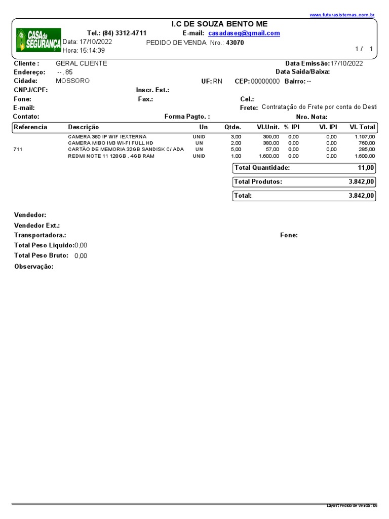 Nota de Compra | PDF