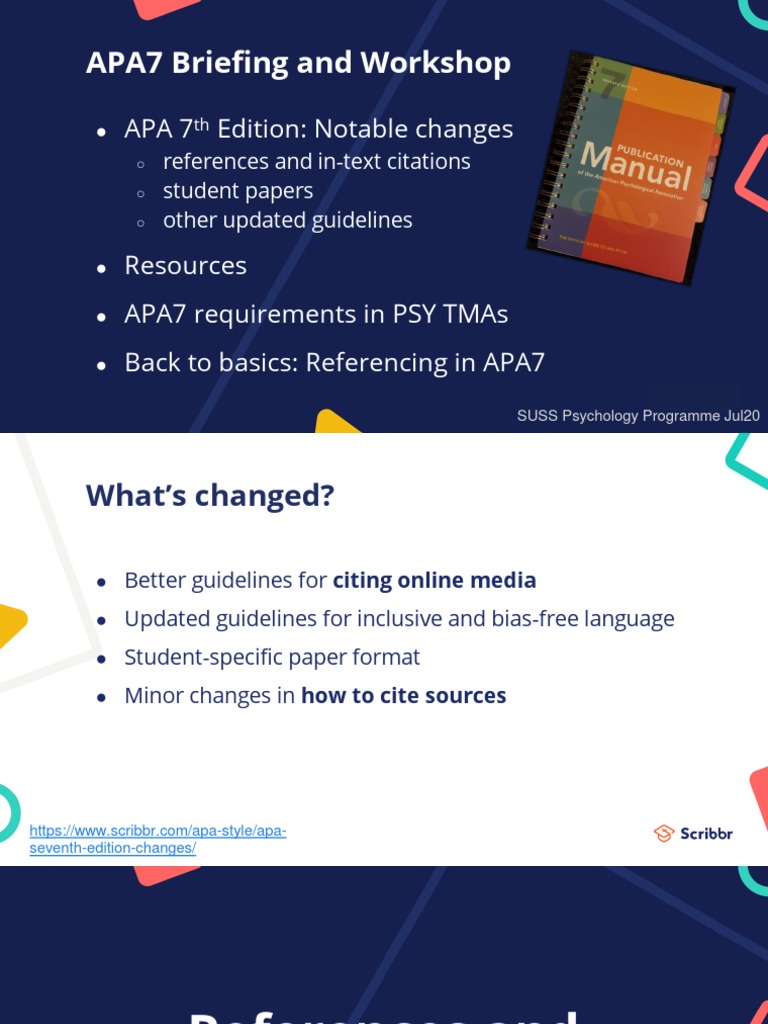 APA7 Briefing & Workshop | PDF | Citation | Letter Case
