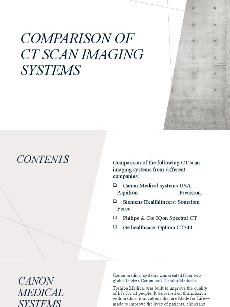 CT Scanner Brand Comparison Guide | PDF | Ct Scan | Positron Emission ...