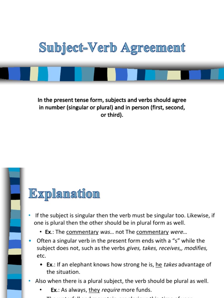 Subject-Verb Agreement | PDF | Grammatical Number | Verb