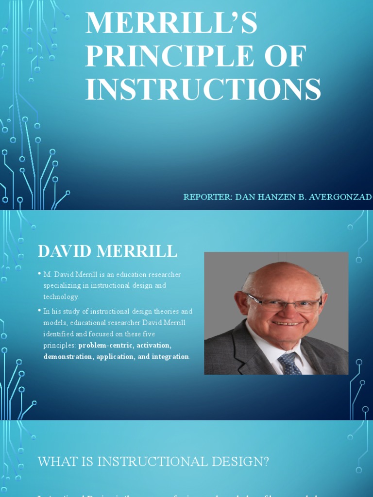 Merrill's Principle of Instructions | PDF | Instructional Design | Learning