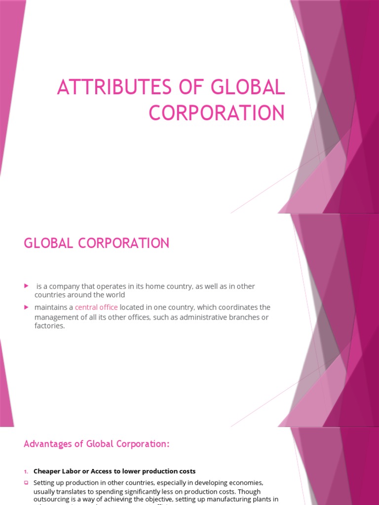 Attributes of Global Corporation | PDF | Business