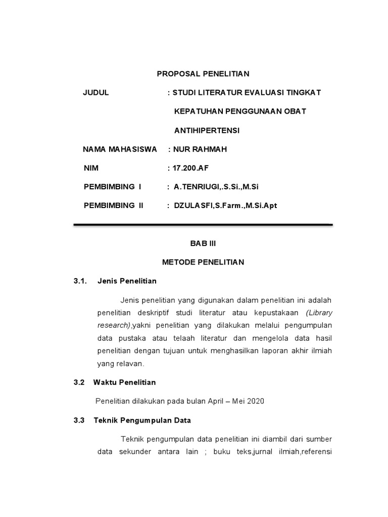 LTA Bab 1-3 Rahmah | PDF