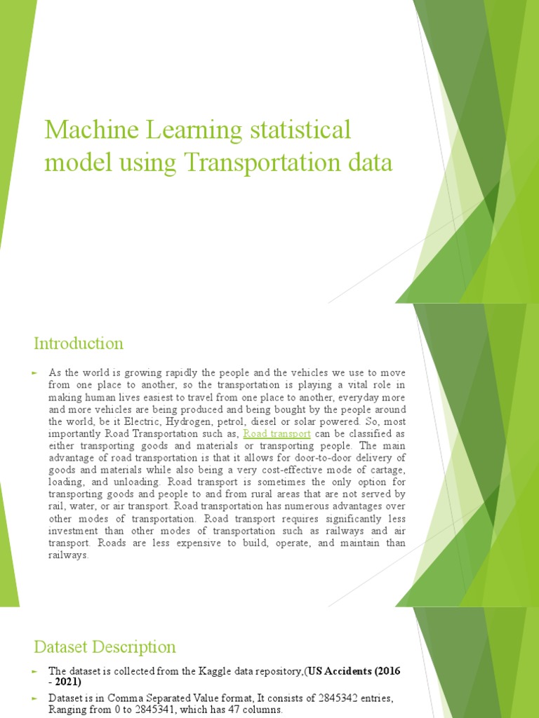Machine Learning Statistical Model Using Transportation Data | PDF | Cluster Analysis ...