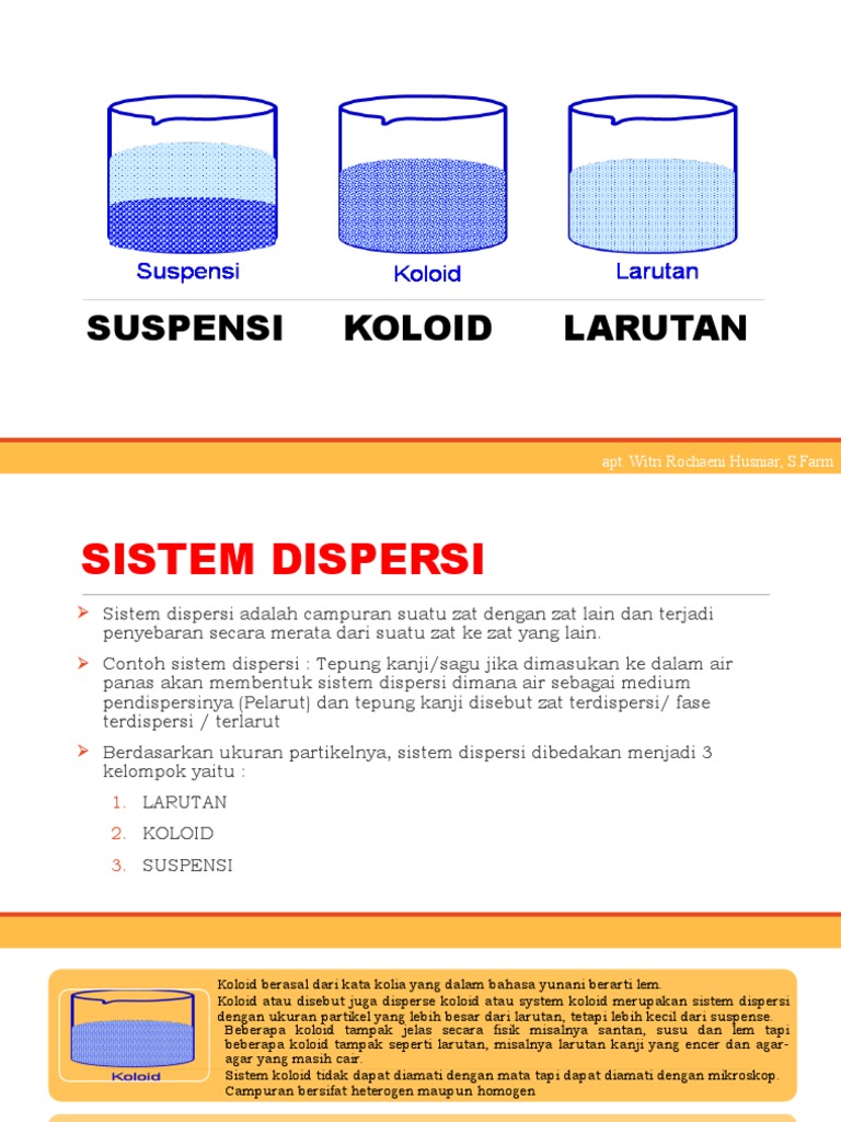 Koloid, Suspensi, Dan Larutan | PDF | Sains & Matematika