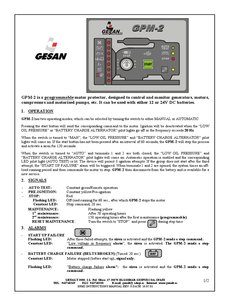 Gesan GPM2 en | PDF | Direct Current | Amplifier