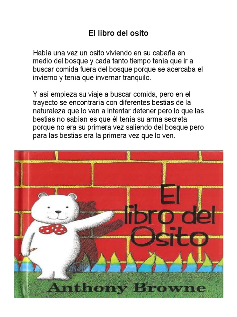 El Libro Del Osito - Imagenes - Texto | PDF