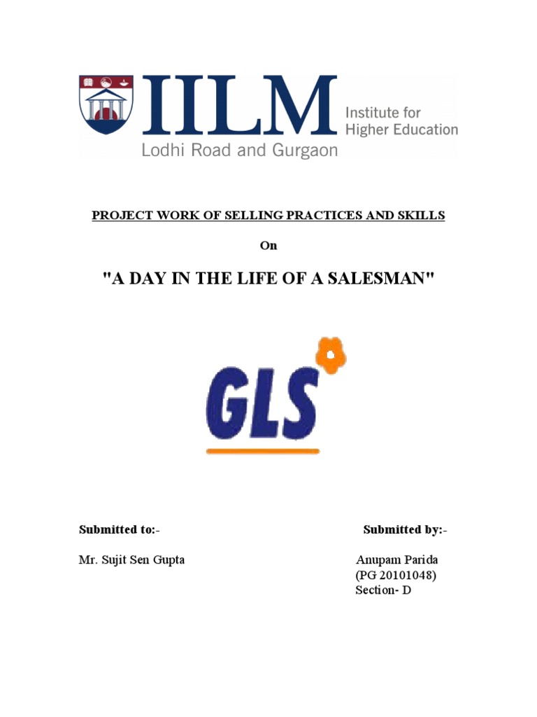 Project of Sujit Sengupta On 1 Day With The Salesman 17april 2011 | PDF ...
