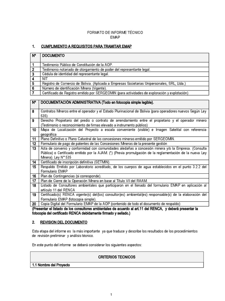 Formato Emap-Sdmt Requisitos | PDF
