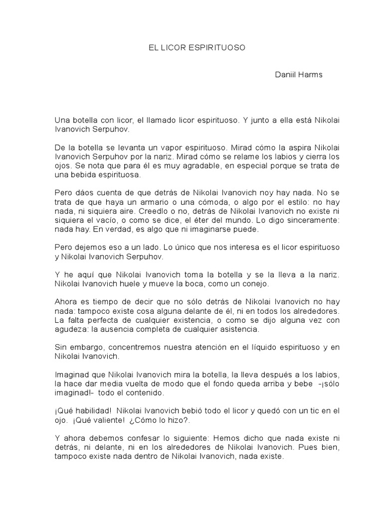 El Licor Espirituoso | PDF | Verdad