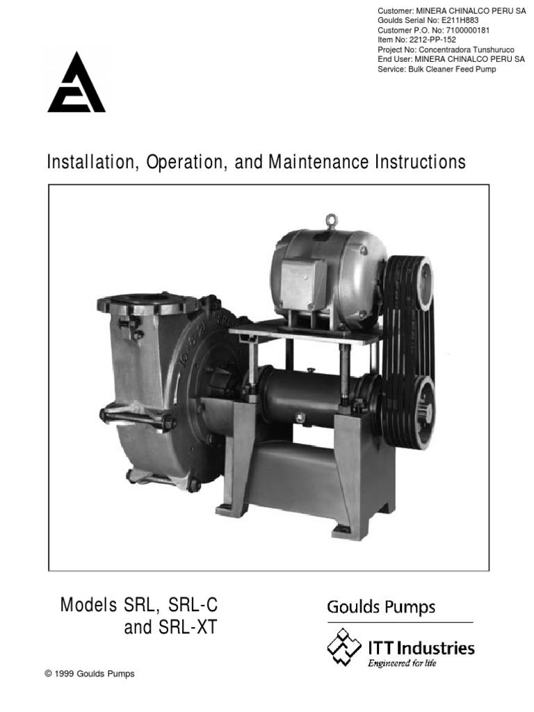 Manual 2212-PP-152 | PDF | Pump | Bearing (Mechanical)