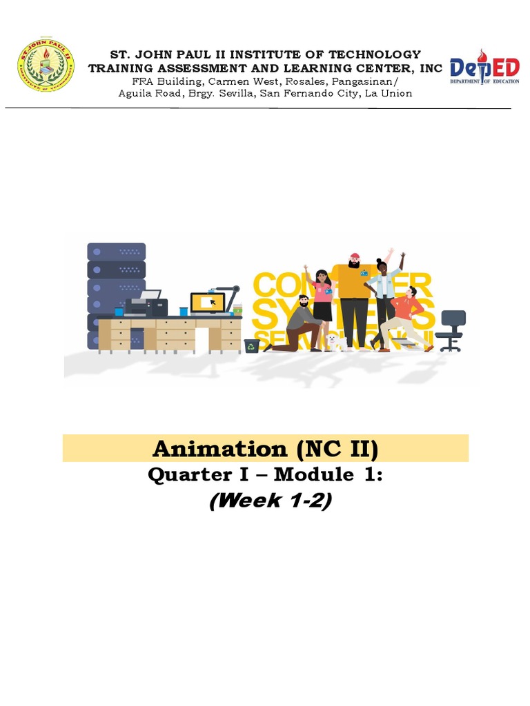 Animation 12 Week 1 And 2 Pdf Animation Walt Disney