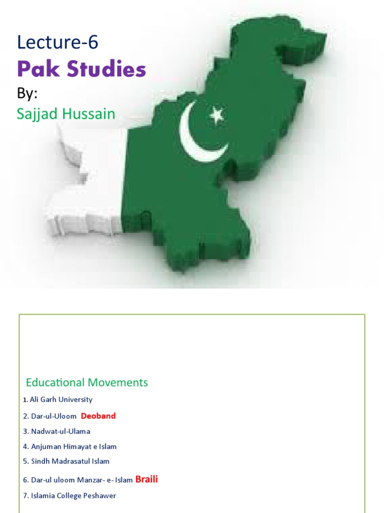Lecture 6 | PDF | Pakistan | Islamic Branches