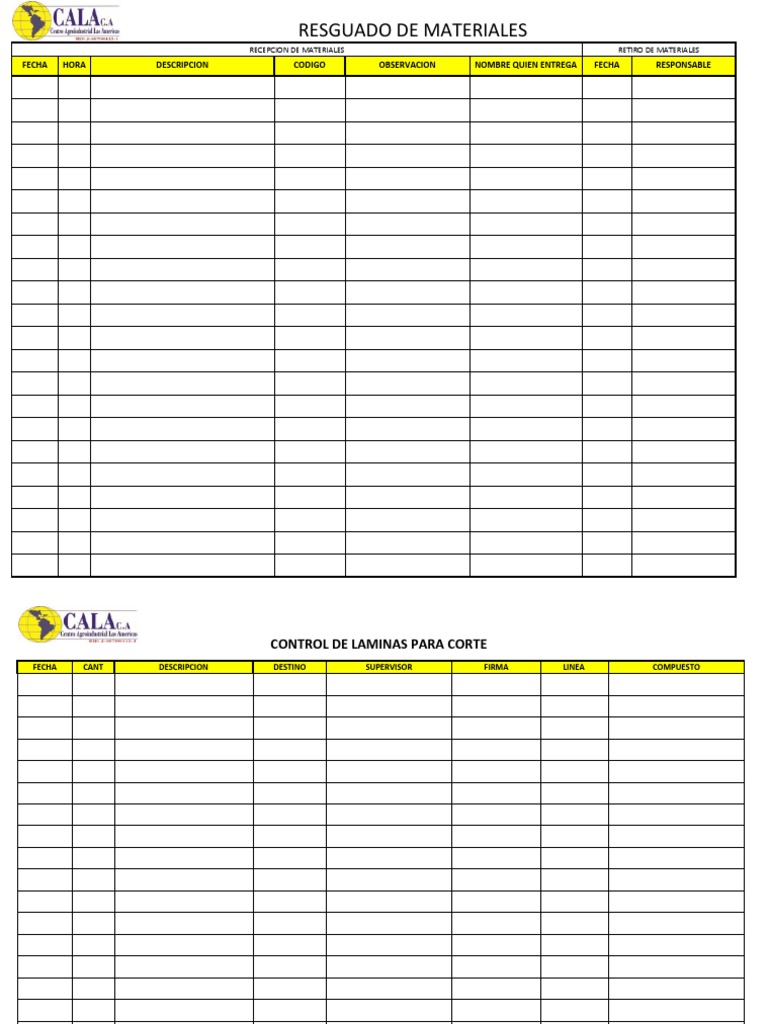 Formatos Almacen | PDF