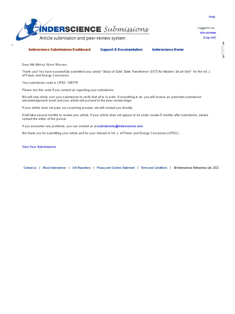 Inderscience Submissions - Inderscience Publishers | PDF | Computing ...