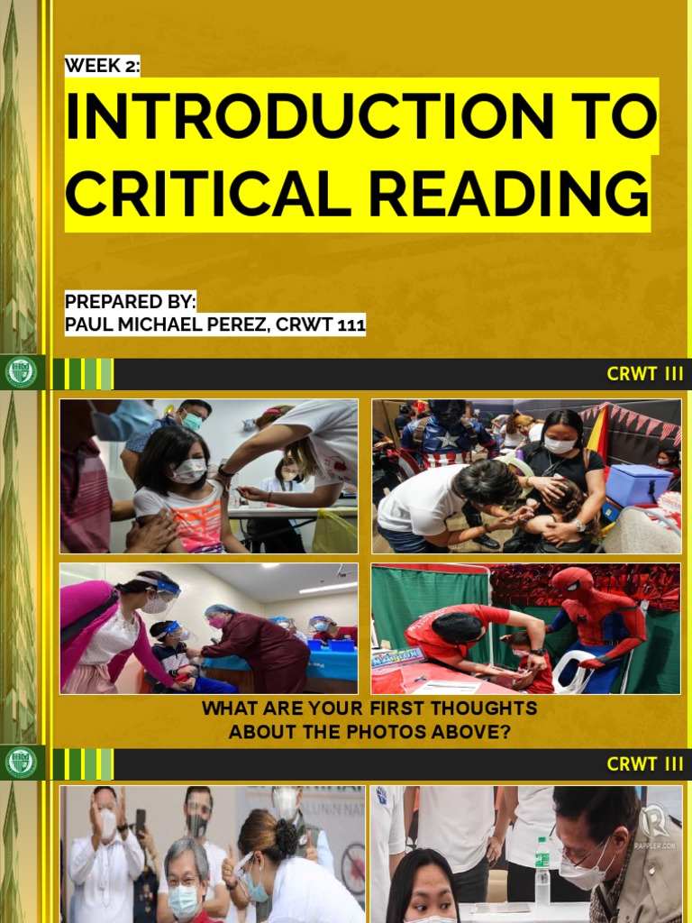 Introduction to Critical Reading | PDF | Logic | Reading Comprehension